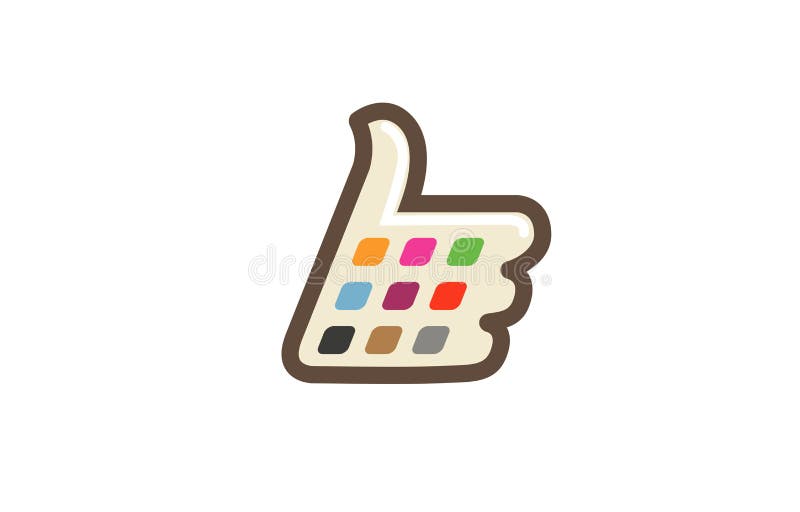 Grands Apps Logo Symbol Design Illustration De Pouce Illustration de ...