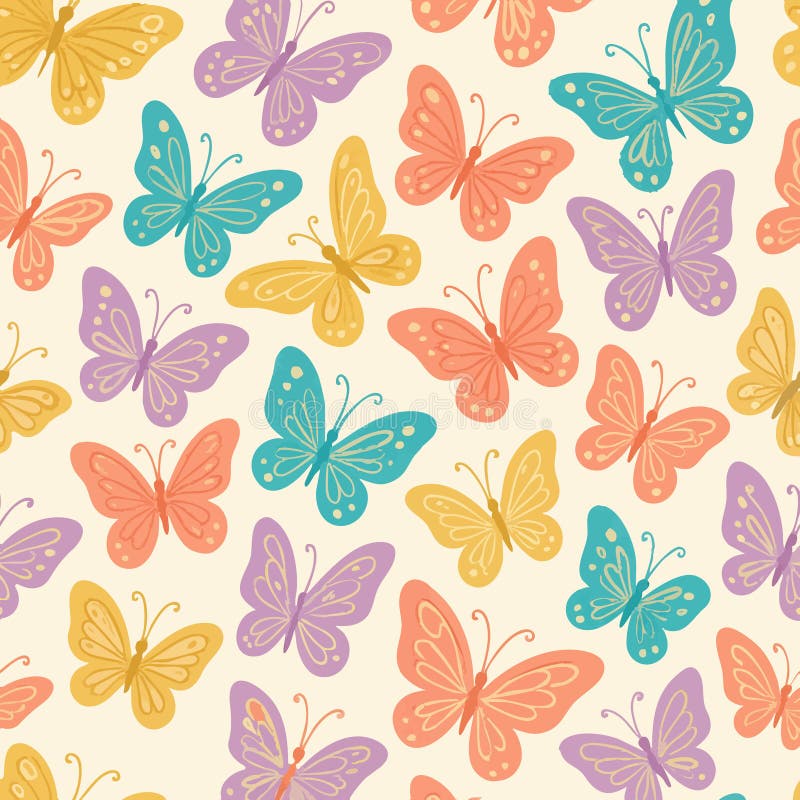 Grands Beaux Papillons Imprimer Design En Vector Illustration de ...