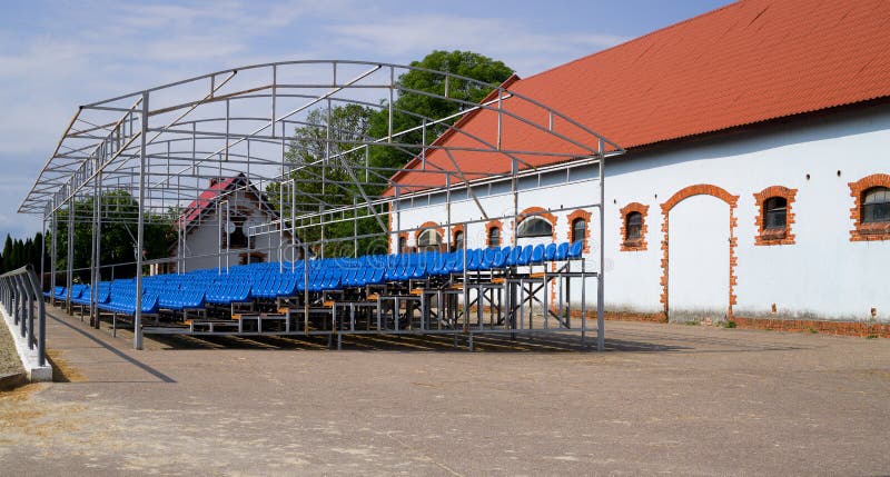 Grandstand on Field for Show Jumping Stock Image - Image of ...