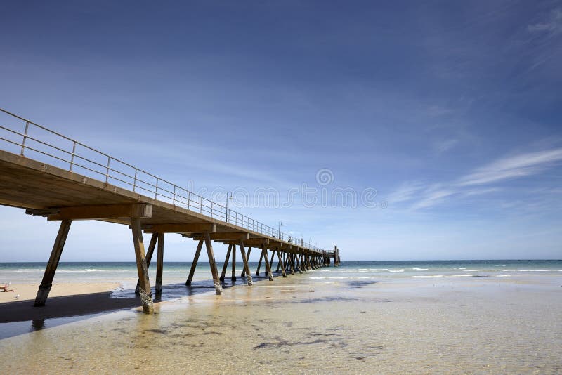 Grange Beach and Jetty, Adelaide, Australia Stock Photo - Image of ...