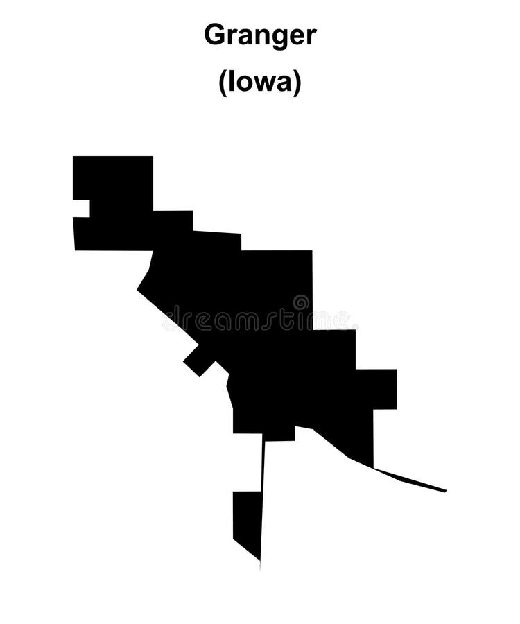 Granger outline map stock vector. Illustration of design - 387204054