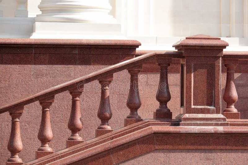 Granite balustrades. stock photo. Image of architectural - 66583410