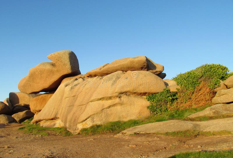 Granite Beautiful rocks stock photo. Image of beach, grass - 74322642
