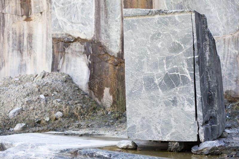 A Marble Quarry in the Apuan Alps, Carrara, Italy Stock Image - Image ...