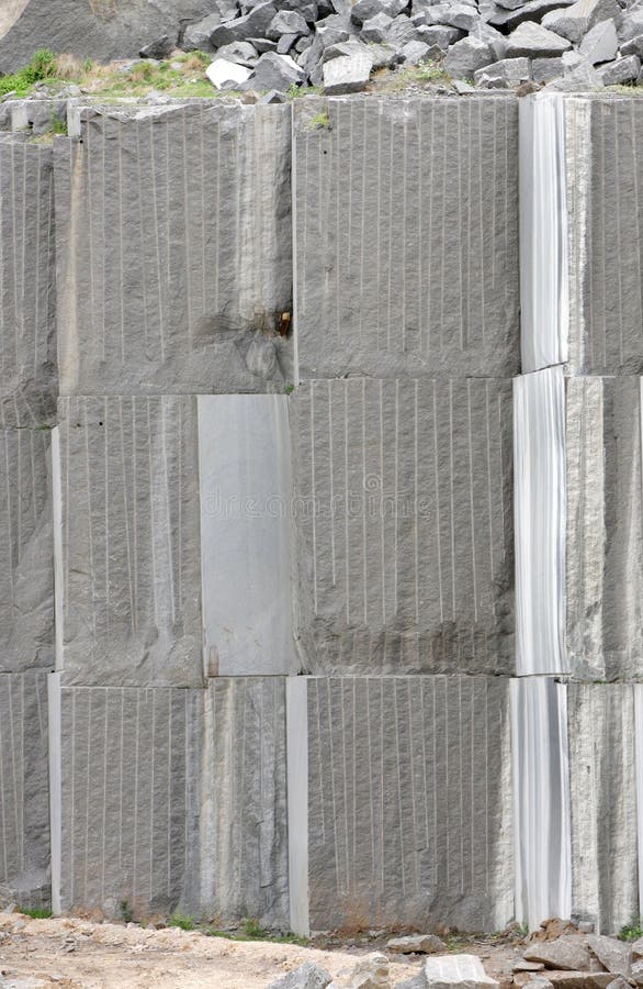 A Granite Blocks Extracted through Blasting Stock Photo - Image of ...