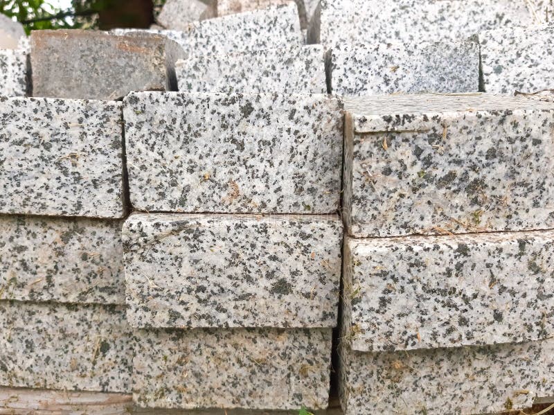 Granite Blocks are Stacked on Top of Each Other when Unloading in One ...