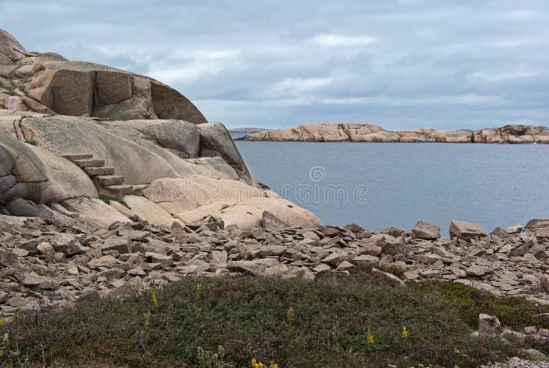Granite boulders stock image. Image of shore, kattegat - 15258055