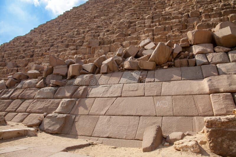Granite Casing Blocks of Menkaure S Pyramid Back of the Pyramid Stock ...