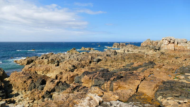 The Granite Coast Near the Plougrescant Chasm Stock Photo - Image of ...
