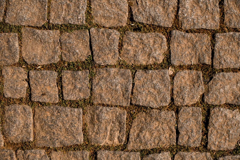 Granite Cobblestone Pavement Background. Natural Stone Textured ...