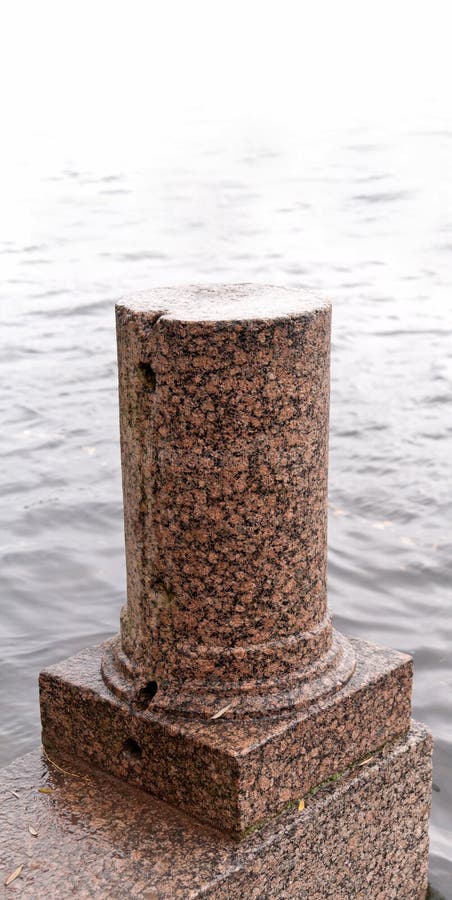 Granite Column Base Pedestal Stock Image - Image of historic ...