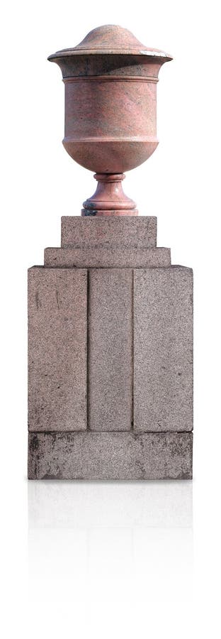 Granite Column on a White Background. Design Element with Clipping Path ...