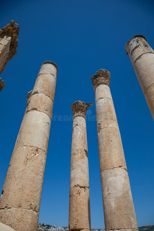 Granite Columns stock photo. Image of jerash, temple - 277402238
