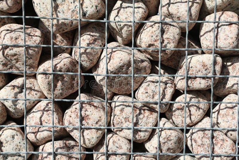 Granite Cubes Made of Natural Stone with Metal Bars Stock Photo - Image ...