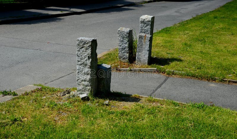 Granite Decorative Column in the Square. Made of Bright Granite Stock ...