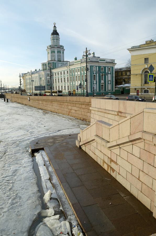 The Granite Embankment of the River. Stock Photo - Image of view, stone ...