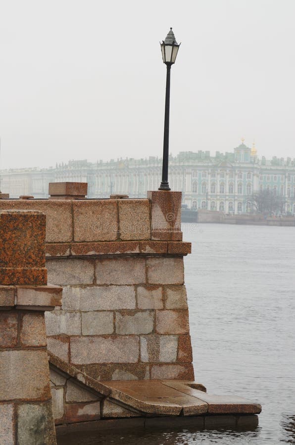 The Granite Embankment of the River. Stock Photo - Image of tourism ...