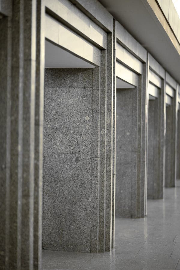 Granite gray columns stock photo. Image of architecture - 299120206