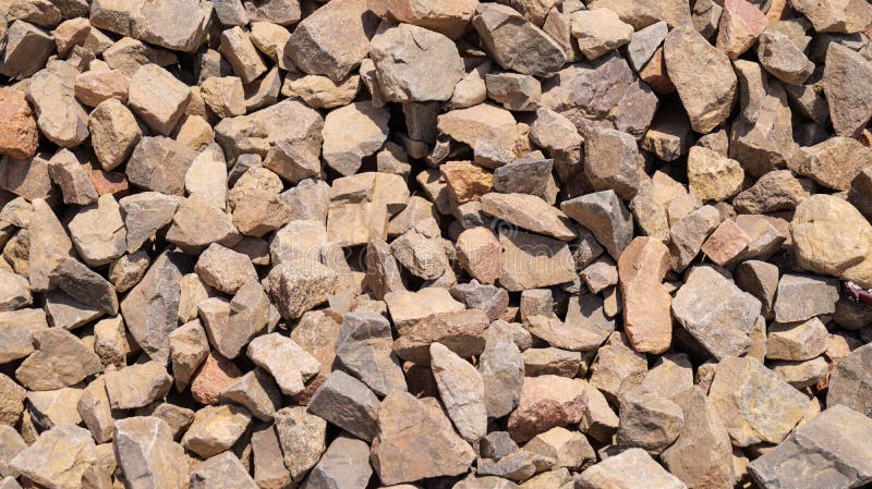 Granite Large Crushed Stone Top View. Background of Stones Stock Photo ...