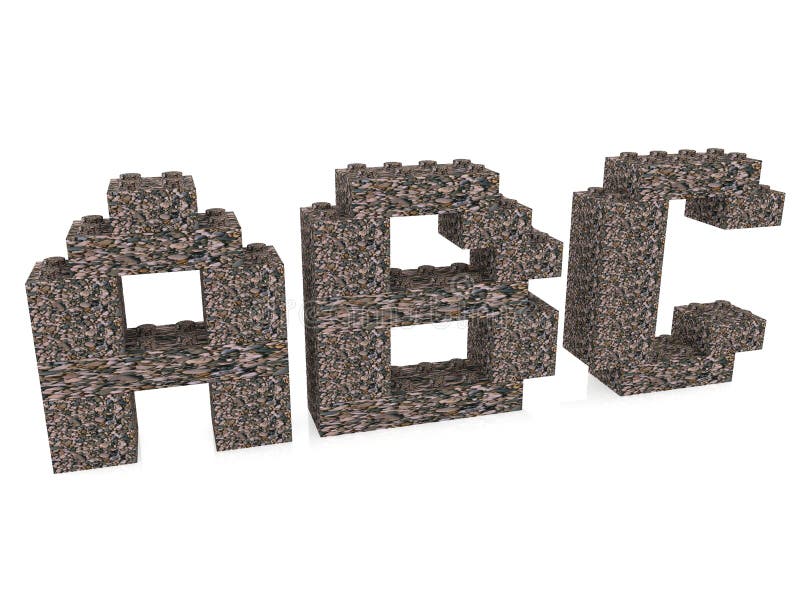 Granite letters ABC stock illustration. Illustration of text - 166602493