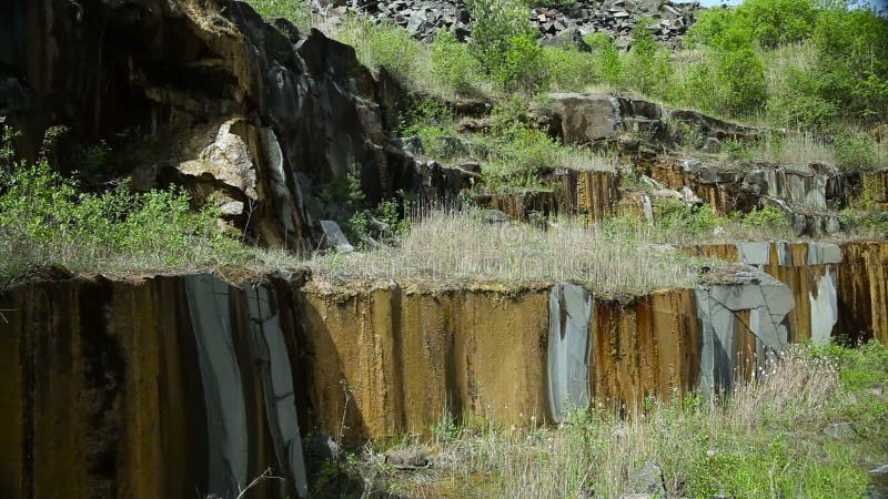 Granite Walls in Stone Quarry. Granite Pit. Stone Mining Quarry Stock ...