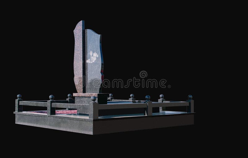 Granite Monuments in the Cemetery Stock Image - Image of marble, design ...
