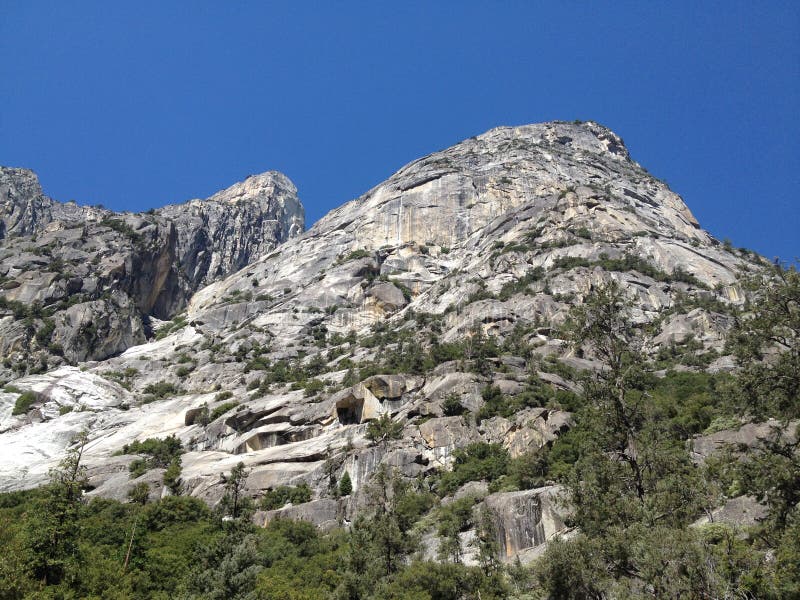 Granite Mountains in Kings Canyon National Park Stock Image - Image of ...