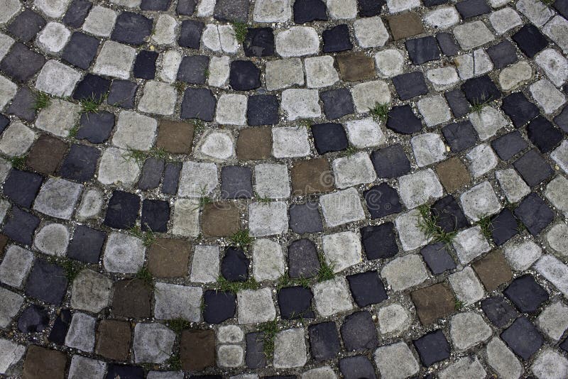Granite paved footpath stock photo. Image of cobbled - 30821006