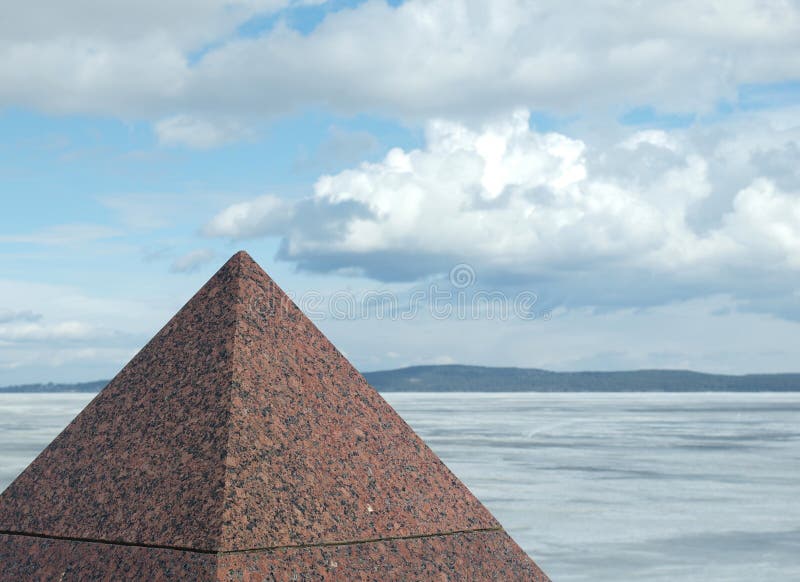Granite pyramid stock image. Image of coast, landscape - 13884389