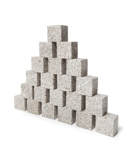 Granite Pyramid stock photo. Image of cubes, completion - 45824530