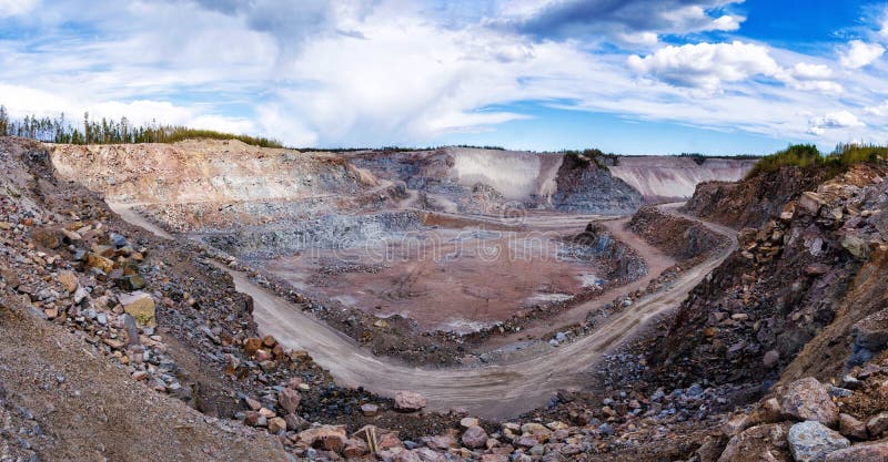 Granite Quarry, the Cut Method Open-pit Mining Stock Image - Image of ...