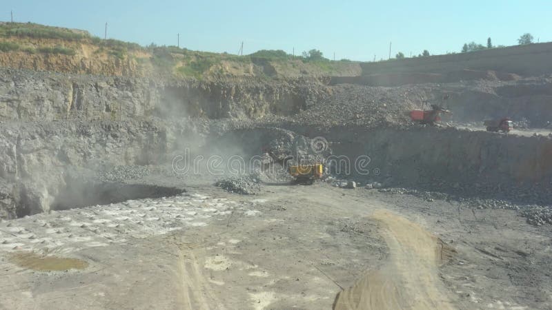 Granite Quarry. Extraction of Granite. Open Cast Mine. Stone Quarrying ...