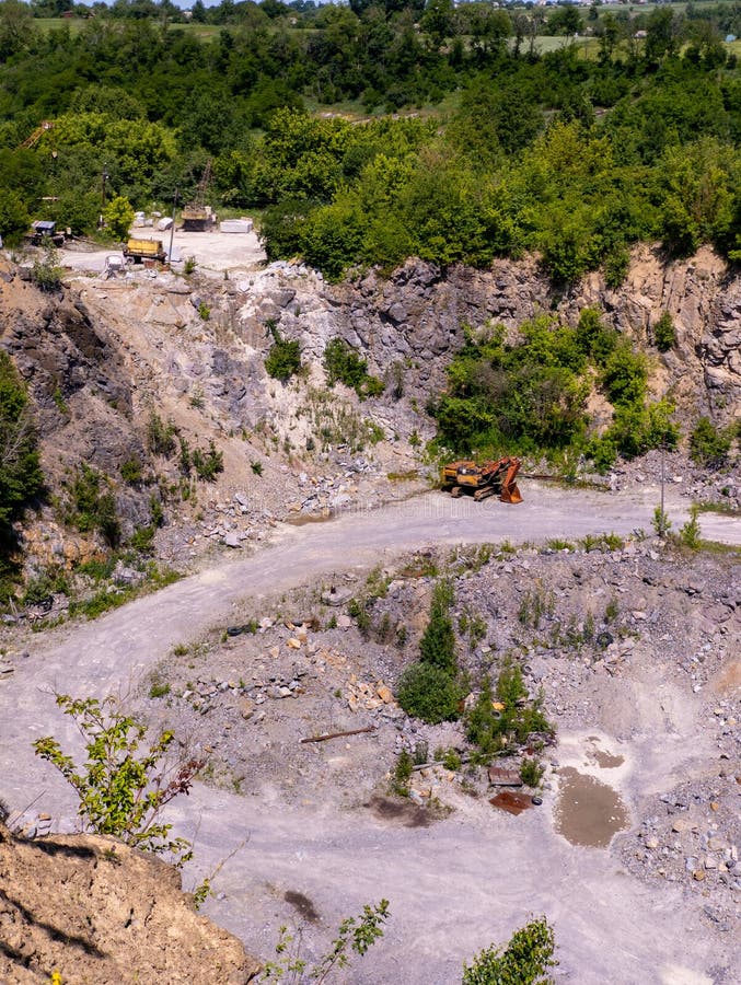Granite Quarry and Old Technique Stock Image - Image of aerial, road: 387620929