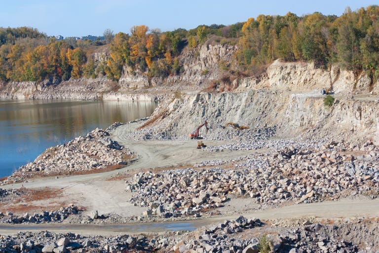 Granite quarry stock image. Image of quarry, machine - 45456103