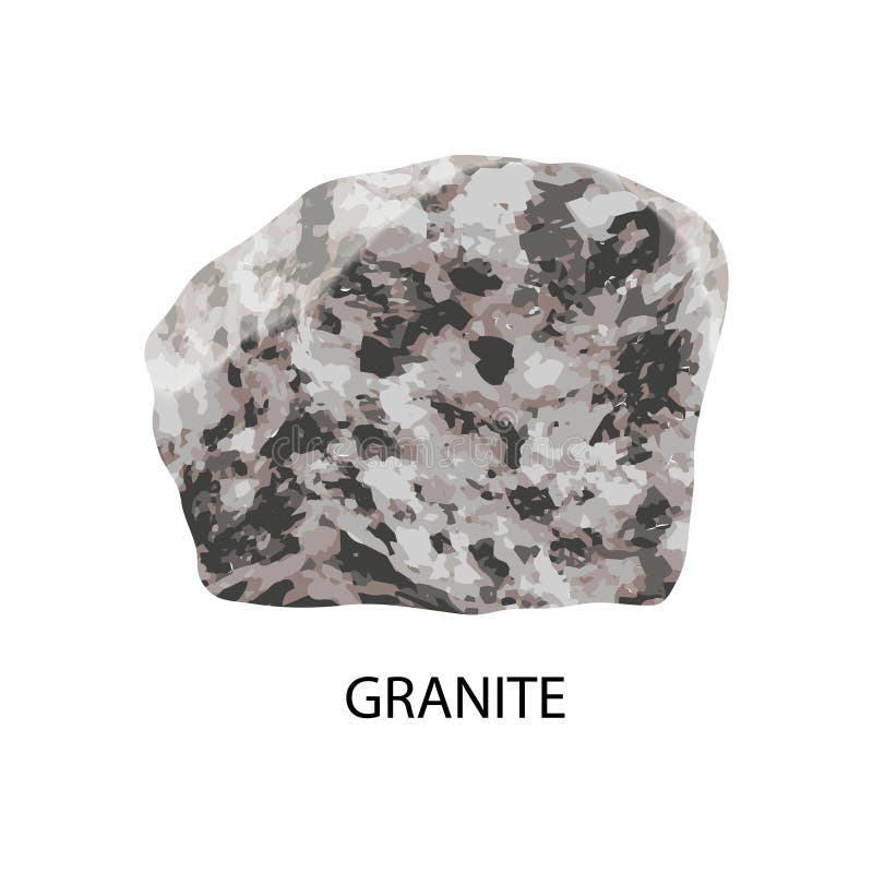 Granite Realistic Mineral Composition Stock Illustration - Illustration ...