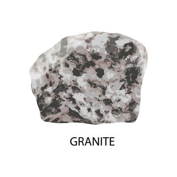 Granite Realistic Mineral Composition Stock Illustration - Illustration ...