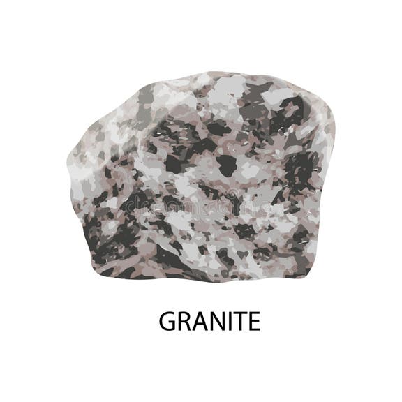 Granite Realistic Mineral Composition Stock Illustration - Illustration ...