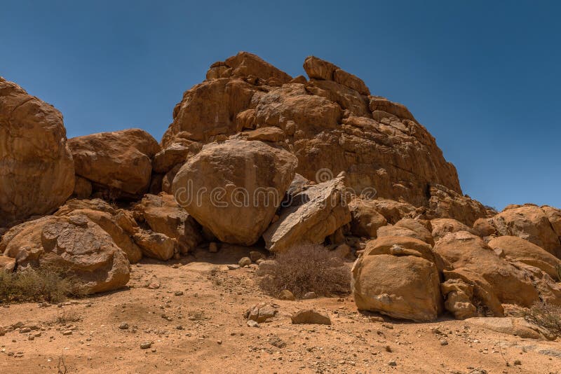Granite Rock Formations at the Spitzkoppe in Namibia Stock Photo ...