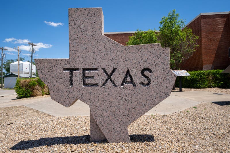 Granite Rock Monument Shaped Like the State of Texas Editorial Photo ...