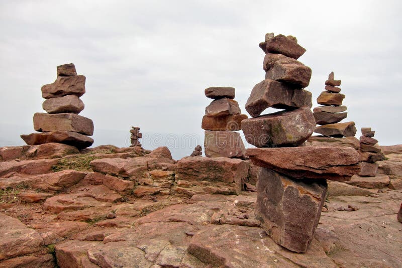 Granite Rock Stone Stack Cairn Formation Stock Image - Image of stacks ...