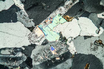 Granite Rock Under the Microscope Stock Photo - Image of colored, mica ...