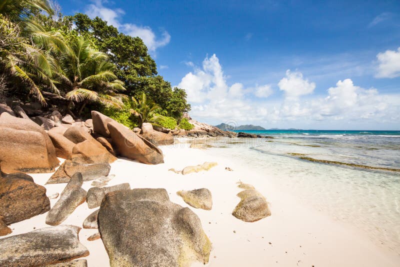 Granite rocks of Praslin stock photo. Image of nature - 37711696