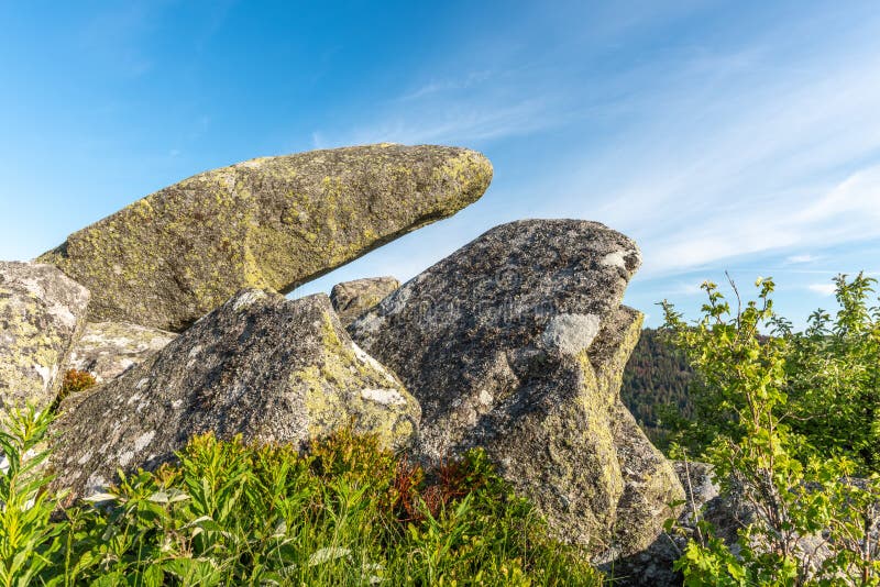 Granite Rocks in the Vosges Mountains Stock Photo - Image of object ...