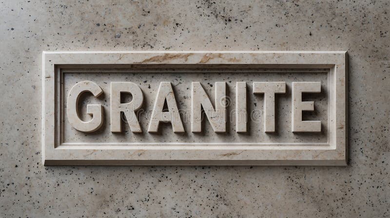 Granite Sign Embossed in Textured Surface Showcasing Quality Stone ...