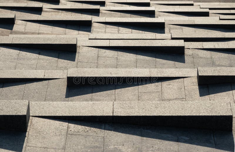 Granite Steps of a Modern Stone Staircase. Top View of the Details of ...