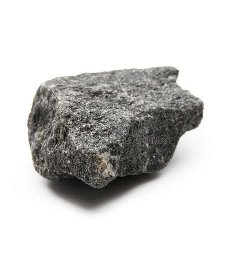 Single New Granite Stone Isolated on White Stock Image - Image of ...