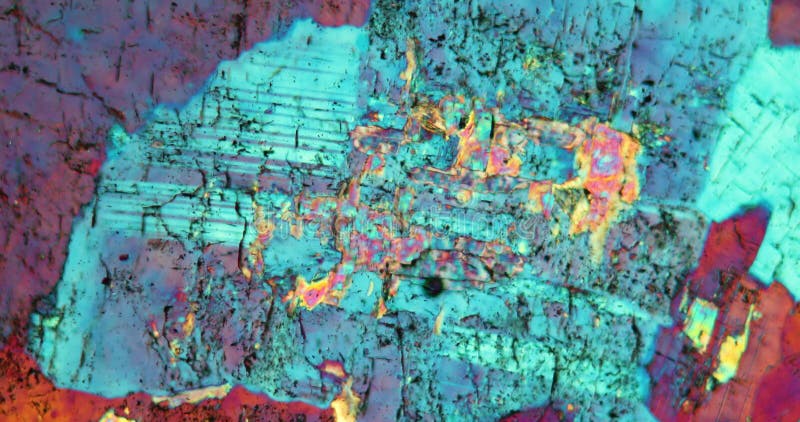 Granite Stone Cut Under the Microscope Stock Footage - Video of areas ...