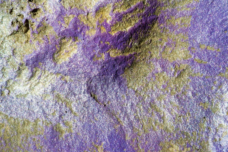 Granite Stone Painted in Blue Paint. Solid Rock Pieces or Solid Mass ...