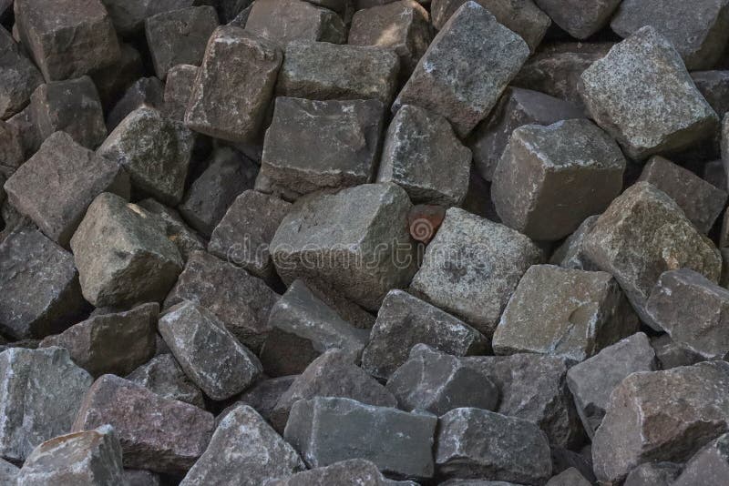 Granite Stone for Road Paving Stock Photo - Image of pavement, road ...