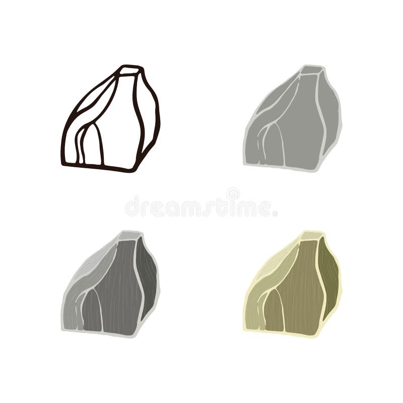 Granite stone set stock vector. Illustration of mineral - 176649028